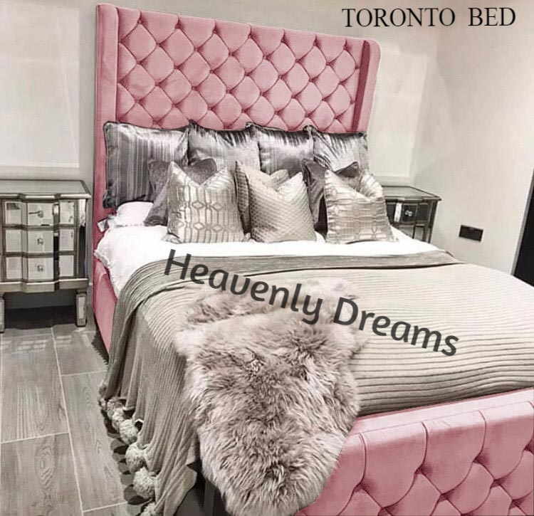 Modern Toronto Wingback Beds – hdbeds.co.uk